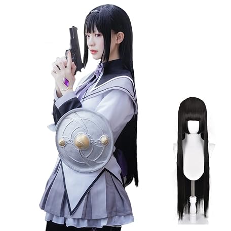 Mua [OMG] Akemi Homura Cosplay Costume with Wig, Akemi, Homura, Magic ...
