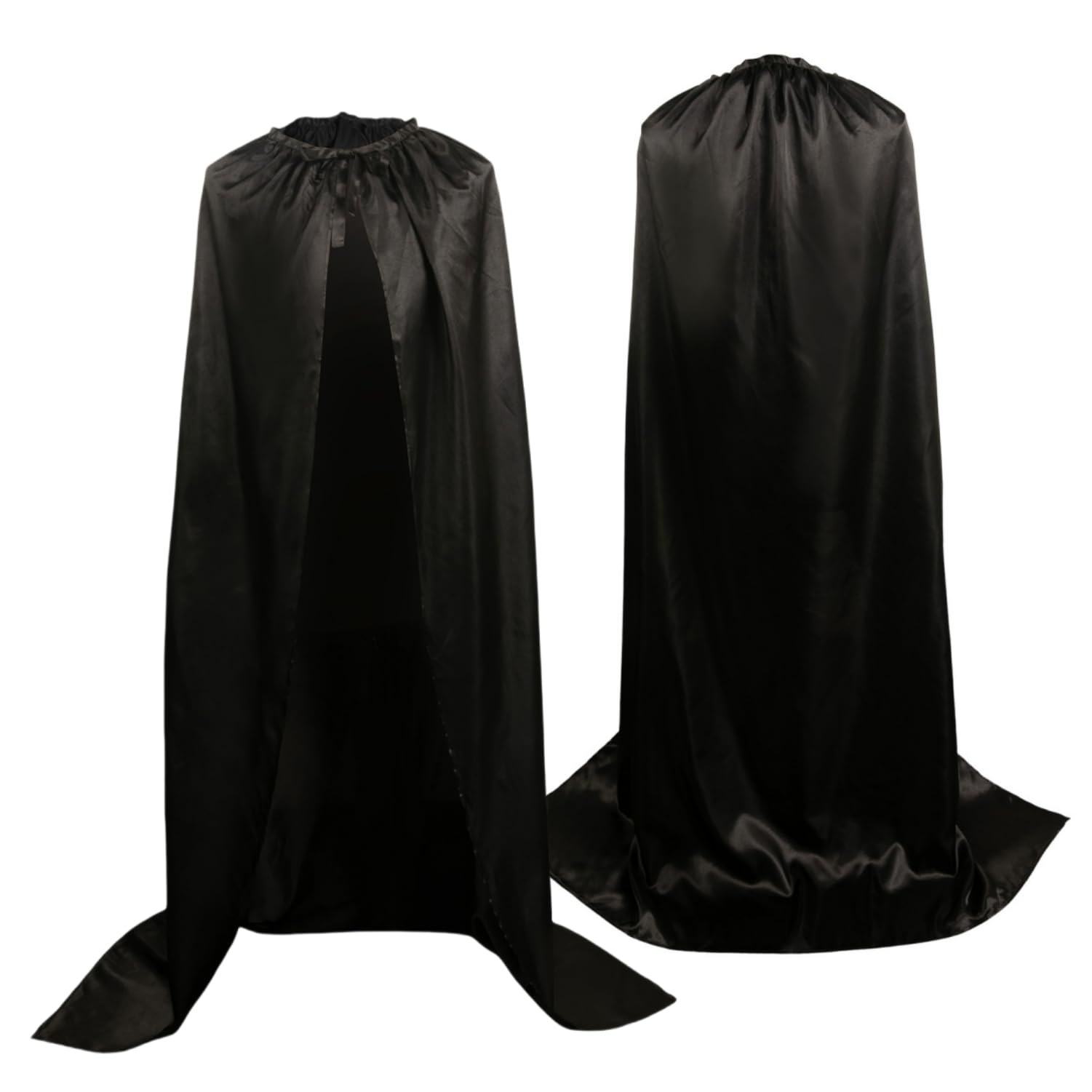 galeeup Black Cape Men No Hood Hero Robe Adult Cosplay Knight Cloak ...