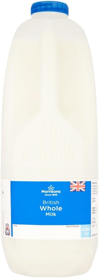 Morrisons Whole British Milk, 6 Pints: Amazon.co.uk: Grocery