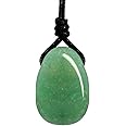 Luck Strings Green Aventurine Crystal Pendant Necklace – Handmade Chakra Healing Stone | Unisex ...