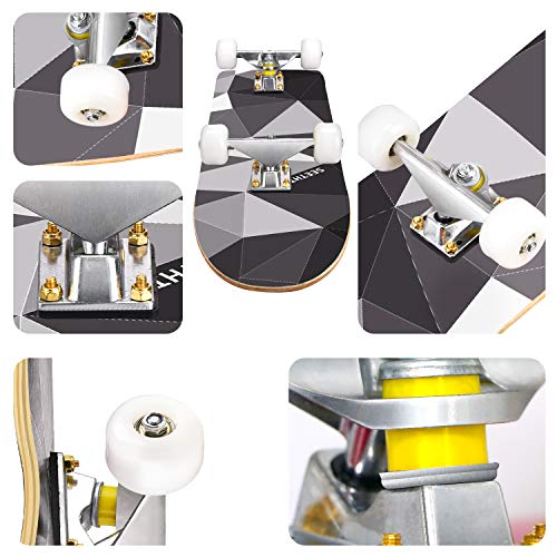 seething 31" Standard Skateboards for Beginners, 7 Layer Canadian Maple ...