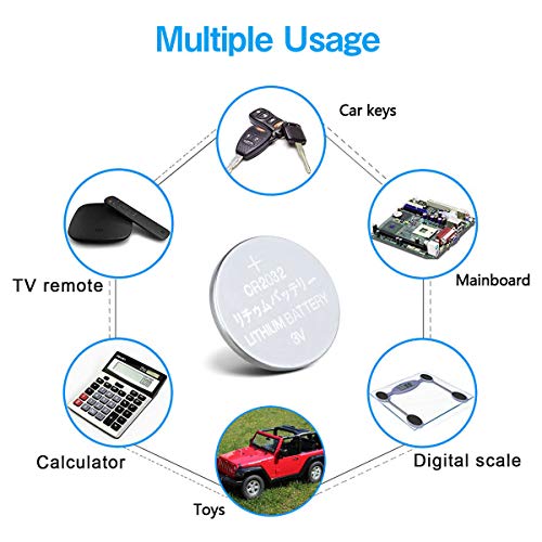 CR2032 Lithium Button Battery, 230mAh 3 Volt Coin Battery, Coin Button ...