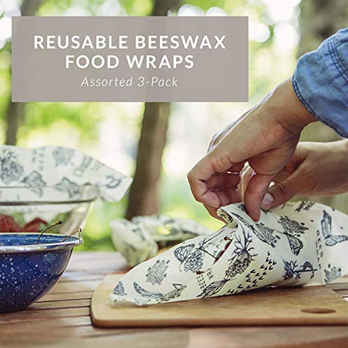 Bee's Wrap - Assorted 3 Pack - Made in the USA with Certified Organic Cotton - Plastic and ...