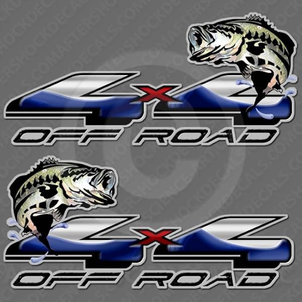 Bass Fish Sticker Decal Bass Fish Chasing Lure Decals Stickers For Cars ...