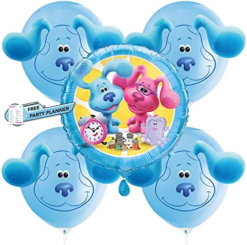 Unique Blue's Clues Favors Balloons Party Bundle - 4 DIY Latex Balloons ...