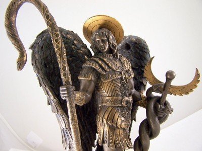 Amazon.com : Detailed Bronze Saint St. Raphael Archangel Statue 11 Inch ...