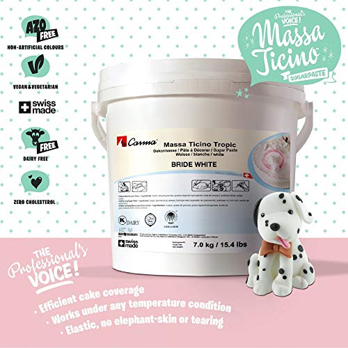 Carma Massa Ticcino - Rolling Fondant, Tropical - 7 Kg / 15.4 Lbs (Pack ...
