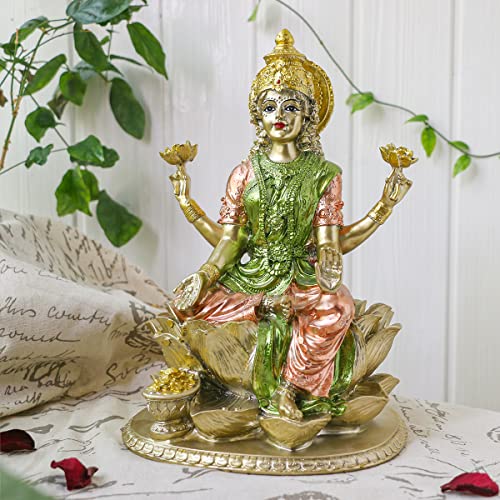Indian Goddess Lakshmi idol Statue Hindu deitie Laxmi Figurine India ...