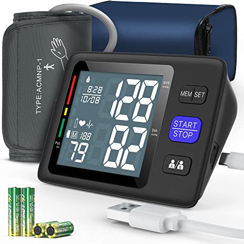 Blood Pressure Monitor Upper Arm - Large BP Cuff 9"-17", Automatic Digital Blood Pressure Cuffs ...
