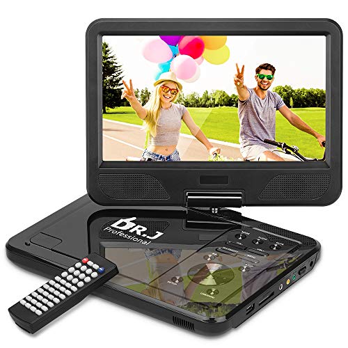 DR. J Professional 12.5" Portable DVD Player with 5 Hours Rechargeable ...