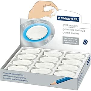 Amazon.com : Staedtler Ergonomic Oval Eraser Display: 2 1/2" Long, 24 ...