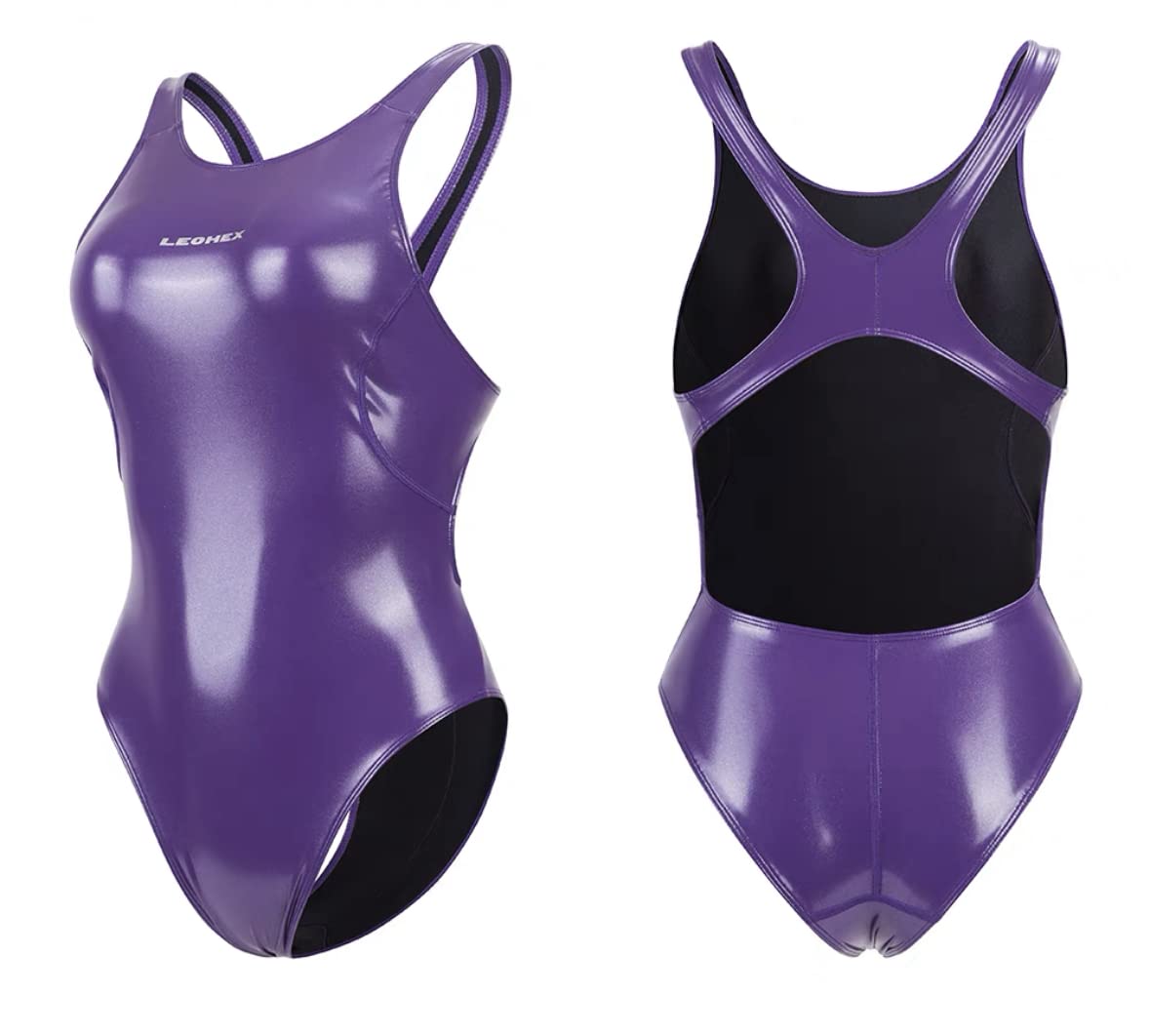 Mua LEOHEX Glitter Enamel High Leg Leotard Bodysuit Cosplay Race Queen ...