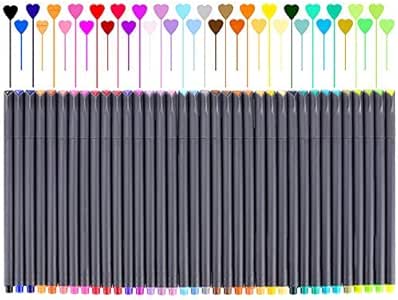 Amazon.com : Fineliner Color Pen Set, Fine Line Point Drawing Marker ...