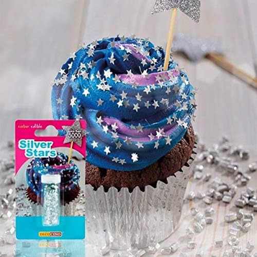 Decocino i33471 Edible Silver Stars Cake Decorating – BigaMart