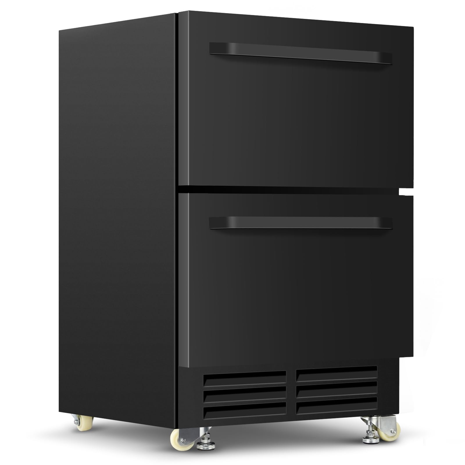 Velieta 24 Inch Under Counter Dual Drawer Beverage Fridge, Weather ...
