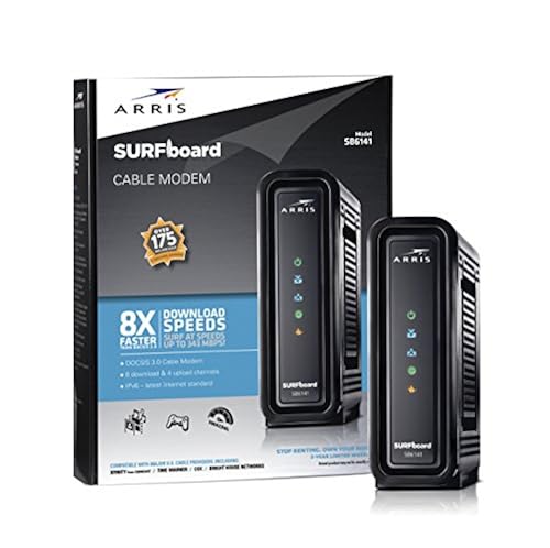 ARRIS SURFboard mAX Plus (8x4) DOCSIS 3.0 Cable Modem, approved for Cox ...