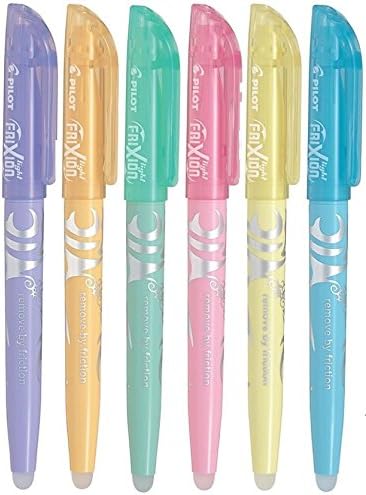 Pilot 4136S6 Highlighters FriXion Light Pastel, Set of 6, Pink/Yellow ...