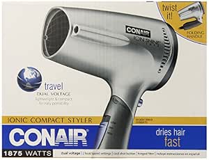 Amazon.com : Conair 1875 Watt Ionic Technology Twist Folding Handle ...