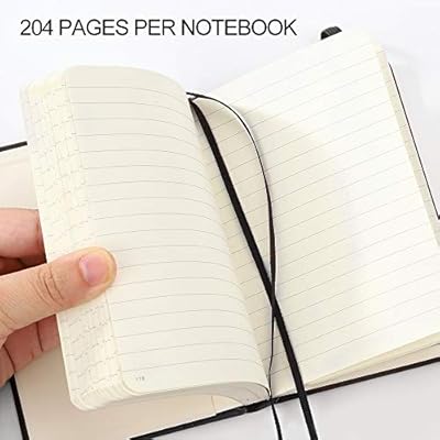 RETTACY Pocket Notebook with Pen Holder 3.5" x 5.5" Mini Hardcover ...