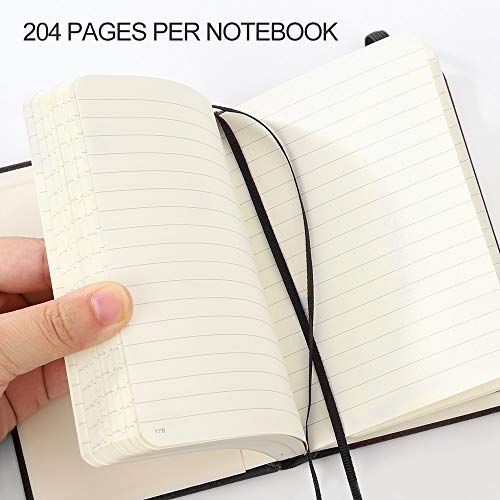 RETTACY Pocket Notebook with Pen Holder 3.5" x 5.5" Mini Hardcover ...