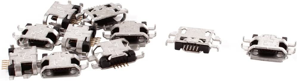 Amazon.com: uxcell 10 Pcs Type B Micro USB 5 Pin Female Mount Jack ...
