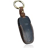 Amazon.com: RoyalFox Genuine 3 Buttons Leather Key Fob case Cover for ...