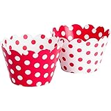 Amazon.com: Red Polka Dot Cupcake Liners STD 50 count: Disposable ...