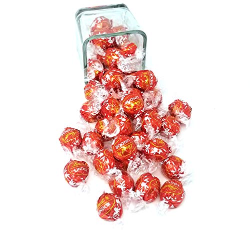 CrazyOutlet Christmas Lindt Lindor Milk Chocolate Truffles Candy, Red ...