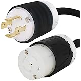 Amazon.com: NEMA L21-30P to L15-30R Plug Adapter - 30A/208V 10/4 SJOOW ...