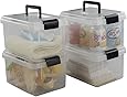 Amazon.com: Nicesh 4.5 L Plastic Storage Box, Clear Latch Box, 4-Pack: Home Improvement