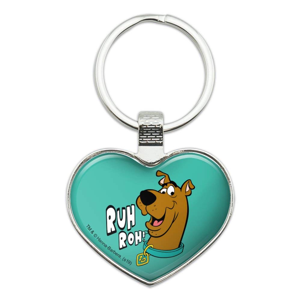 Scooby-Doo Ruh Roh Keychain Heart Love Metal Key Chain Ring: Amazon.in ...