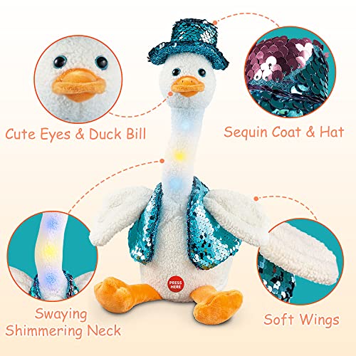VATOS Rechargeable Dancing Duck Toy - Dancing Cactus Toy | Singing ...