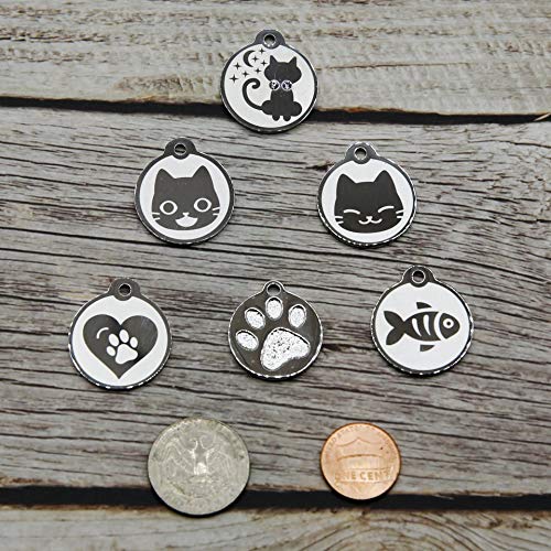 Stainless Steel Cat ID Tags - Engraved Personalized Cat Tags Includes ...
