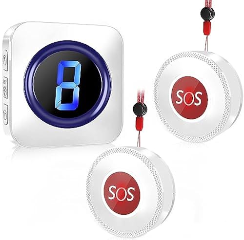 Caregiver Pager Wireless Call Bell Personal Alarm Caregiver Call Button ...