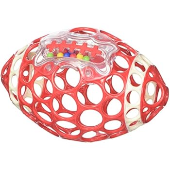Amazon.com : Oball Grab & Rattle Football Baby, Blue/Green : Baby