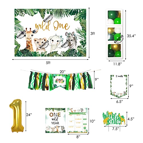 Wild One Birthday Decorations Supplies, Jungle Theme First Birthday ...
