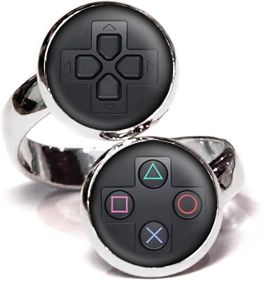 Amazon.com: PS4 Playstation Ring, PS3 Controller Jewelry, SNES Gaming ...