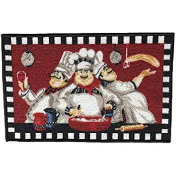 Amazon.com: 26 X 17 Fat French Mats Chef Kitchen Mat Rug Bistro Chefs ...
