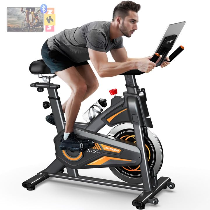 HARISON Exercise Bike - Stationary Bike for Home Gym - Silent Pad ...