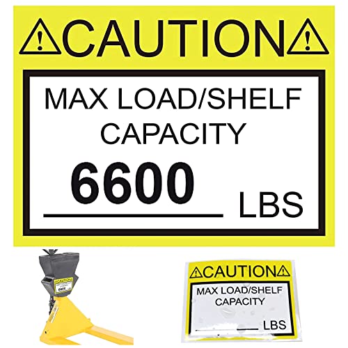 Pallet Rack Capacity Labels 3×4 Inch Caution MAX Load Shelf LBS Warning ...