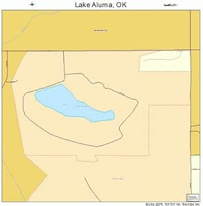 Amazon.com: Large Street & Road Map of Lake Aluma, Oklahoma OK ...