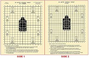 Amazon.com : M4/M16 25-Meter Two-Sided Zeroing Target Side 1 25 Meter ...
