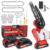 Mini chainsaw, AIMILER 6inch Portable Chainsaw, Cordless Chain Saw With ...