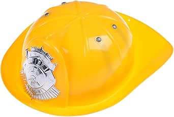 Amazon.com: Ioffersuper 1 Pcs Yellow Fire Chief Helmet Firefighter Hat ...