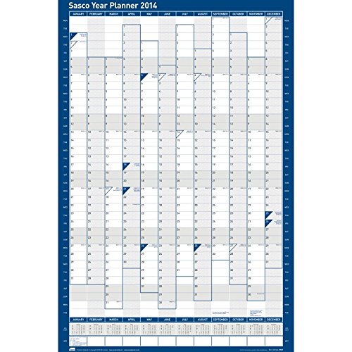Sasco 2014 Portrait Unmounted Year Wall Planner Kit: Amazon.co.uk ...