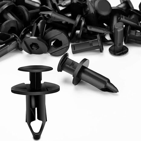 KEMIMOTO 200 PCS 8mm Push Rivets Car Clips Plastic Retainer Bumper ...