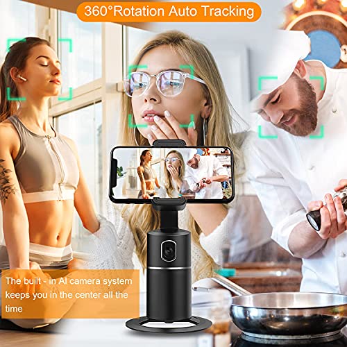 Auto Face Tracking Phone Holder, 360° Rotation Camera Stand, Tracking ...