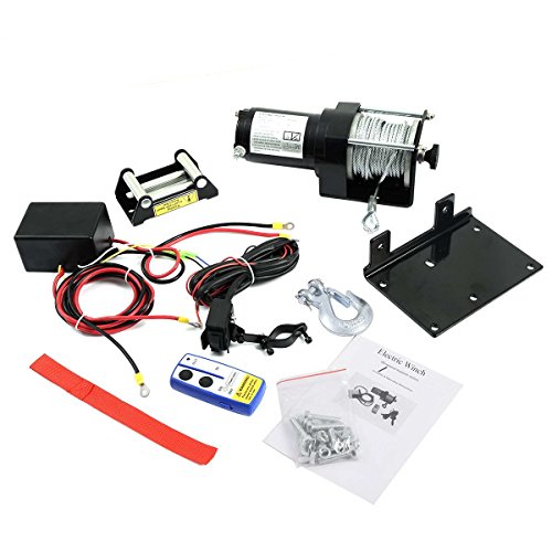 Safstar DC 12V Electric Recovery Winch Truck SUV Car Wireless Remote ...