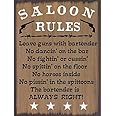 Amazon.com: ZMKDLL Saloon Rules Western Primitive Country Rustic Retro ...