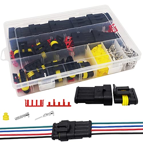 Twippo 14 Kits 4 Pin Connector Automotive Electrical Connectors Quick ...